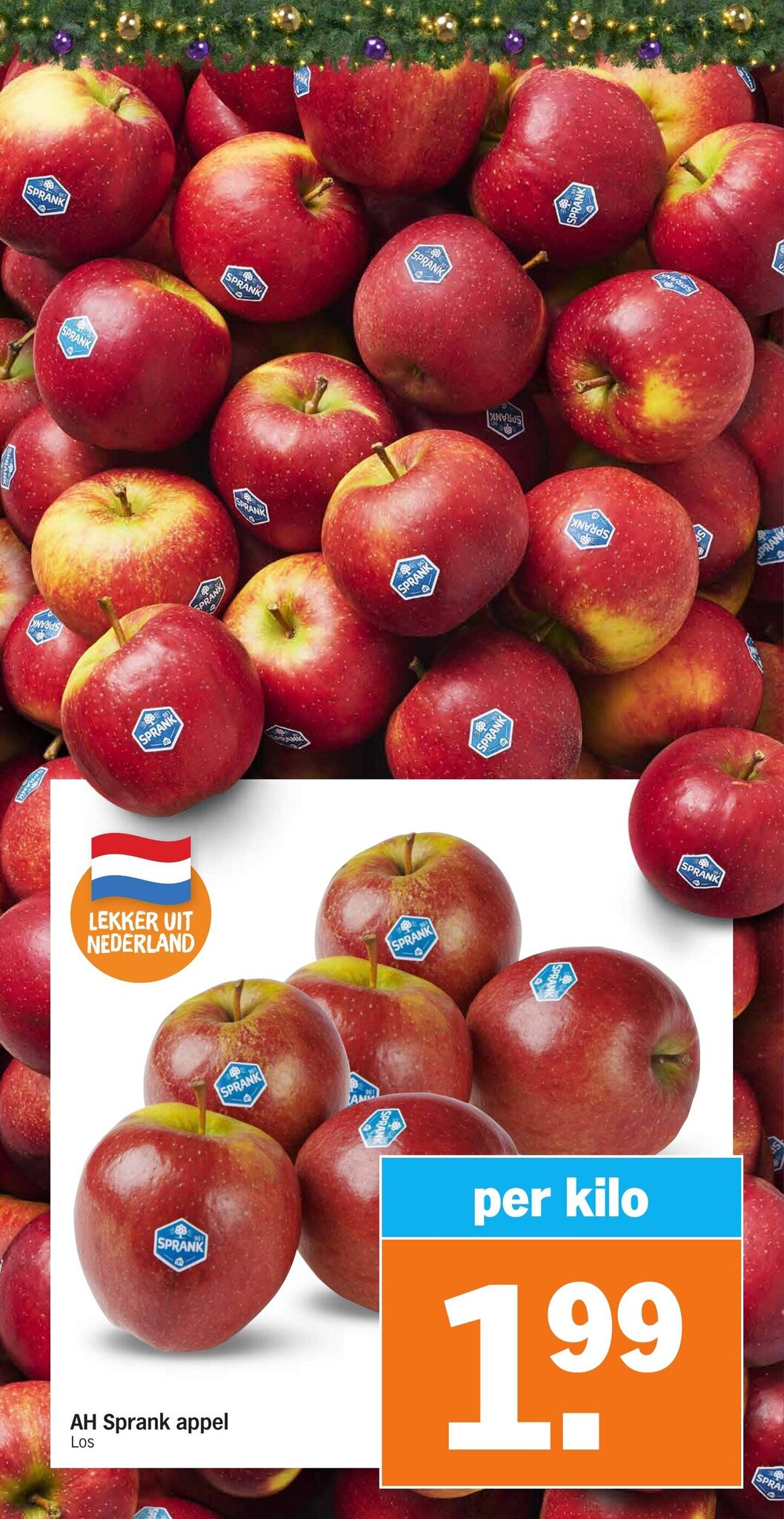 Sprank appel per kilo aanbieding bij Albert Heijn