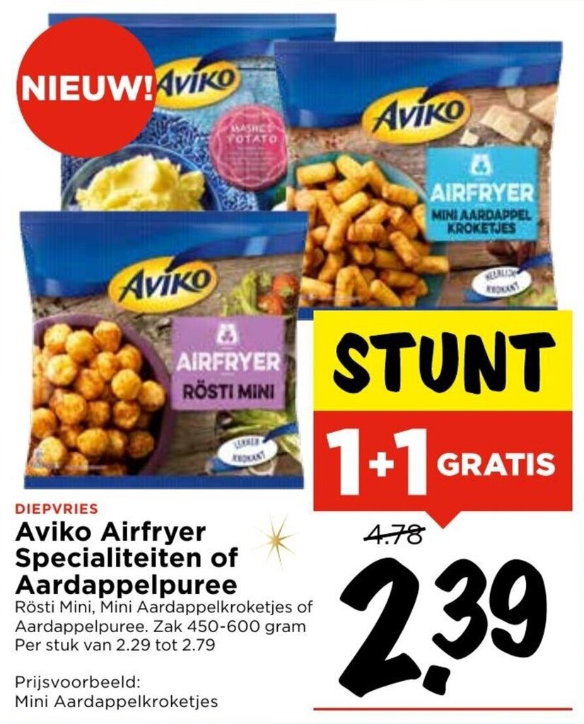 Aviko Airfryer Specialiteiten of Aardappelpuree aanbieding bij Vomar ...