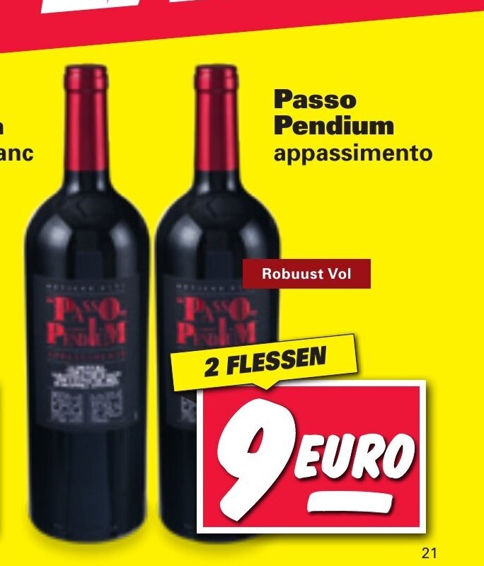 Passo Pendium Appassimento 2*750ml aanbieding bij Nettorama