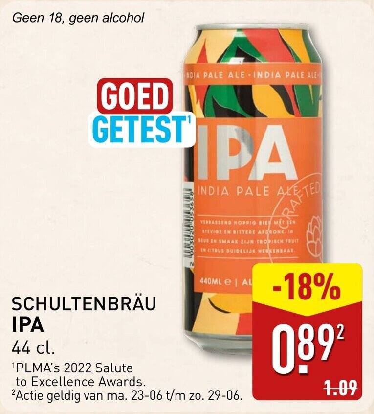 Ipa 44 cl aanbieding bij ALDI
