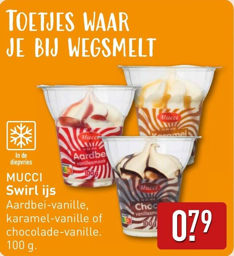 Swirl ijs 100 g aanbieding bij ALDI