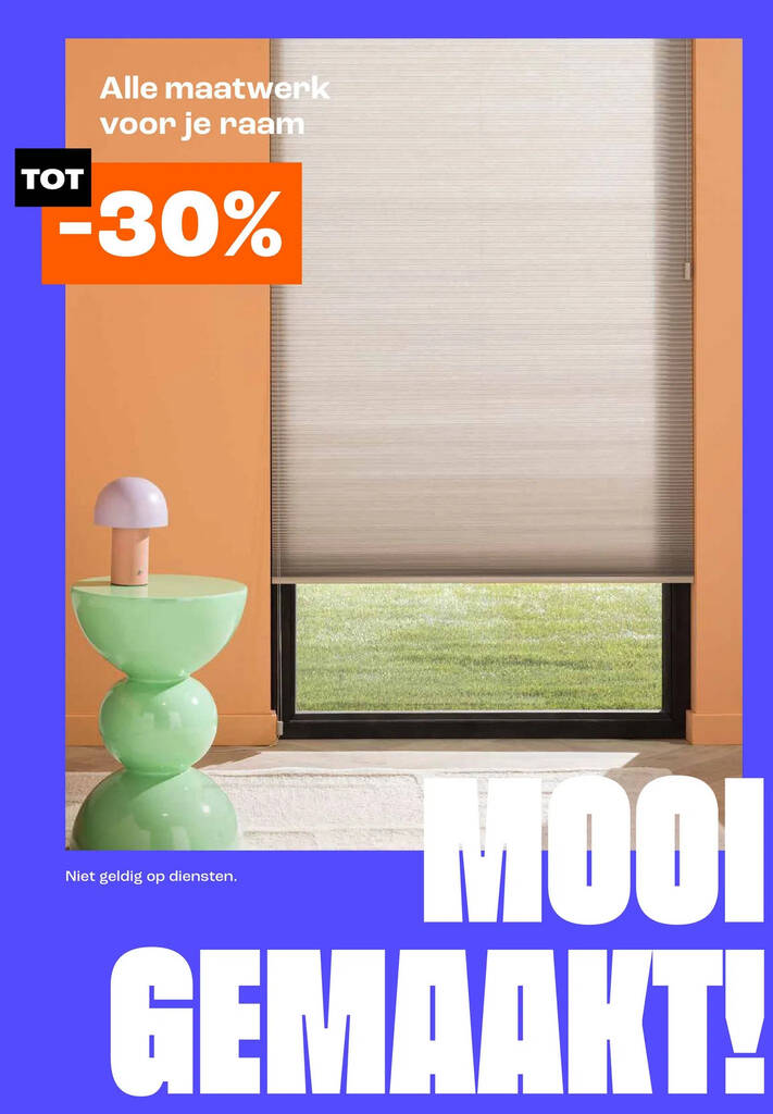 Alle maatwerk voor je raam aanbieding bij Kwantum