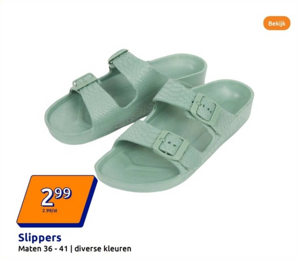 Slippers aanbieding bij Action