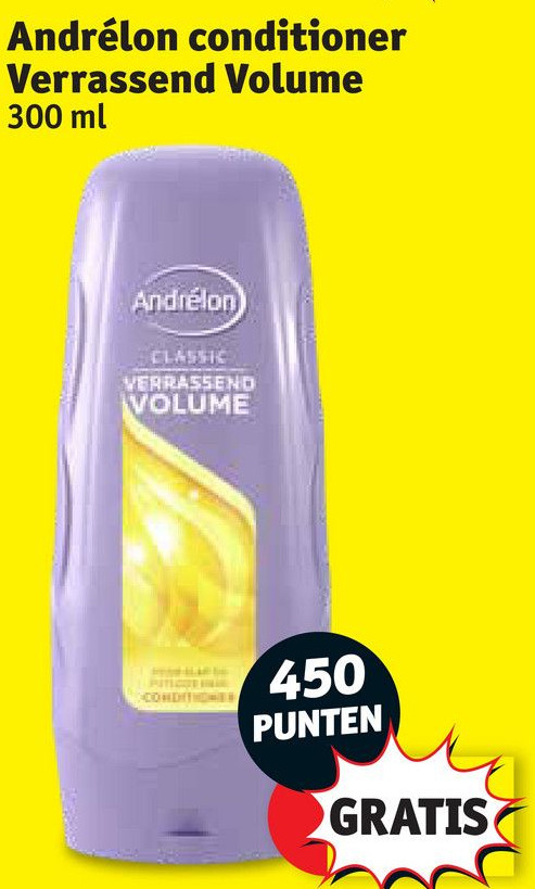 Andrélon conditioner Verrassend Volume 300 ml aanbieding bij Kruidvat