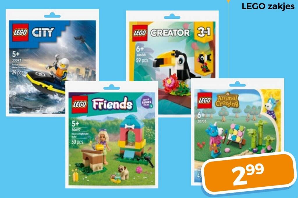 LEGO zakjes aanbieding bij Trekpleister