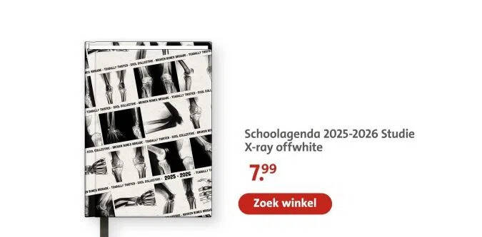 Schoolagenda 2025-2026 Studie X-ray offwhite aanbieding bij Bruna