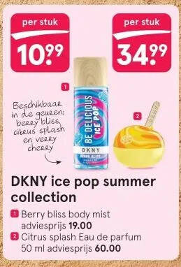 DKNY ice pop summer collection aanbieding bij Etos