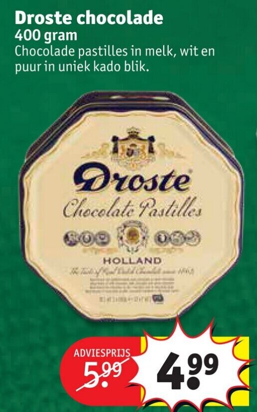 Droste chocolade 400g aanbieding bij Kruidvat