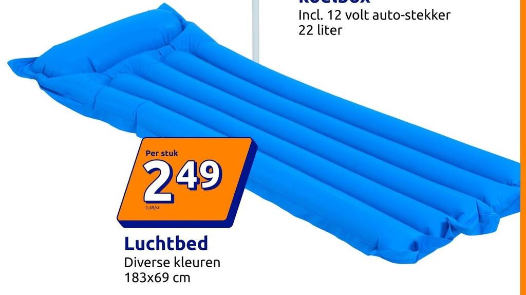 Luchtbed 183 x 69 cm aanbieding bij Action