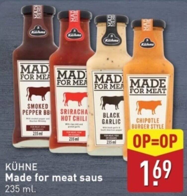 Kühne Made for meat saus 235 ml aanbieding bij ALDI