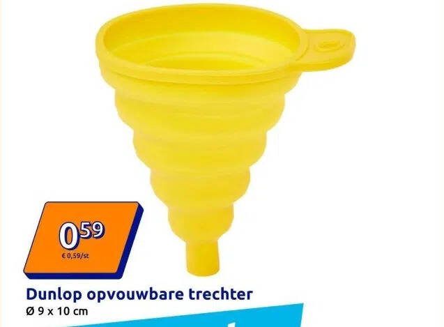 Dunlop opvouwbare trechter aanbieding bij Action