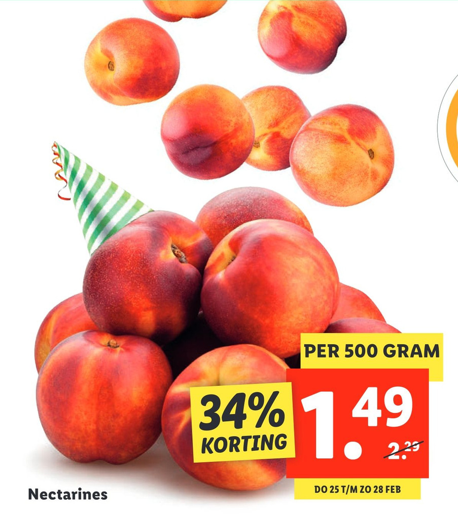 Nectarines 500gram aanbieding bij Lidl