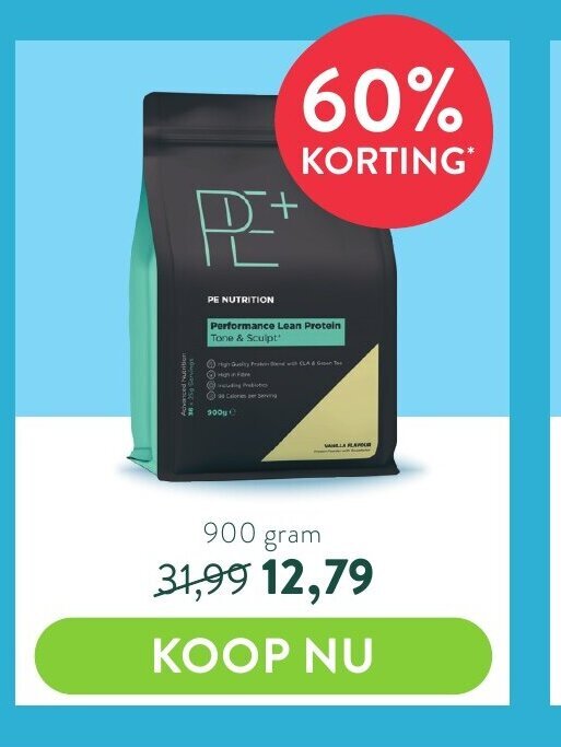 PE Nutrition Performance Lean Protein 900 gram aanbieding bij Holland ...