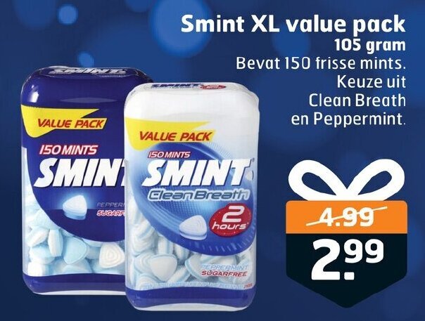 Smint XL 105g aanbieding bij Trekpleister