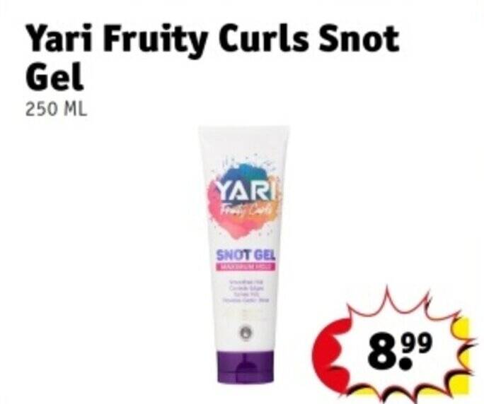 Yari Fruity Curls Snot Gel 250 ml aanbieding bij Kruidvat