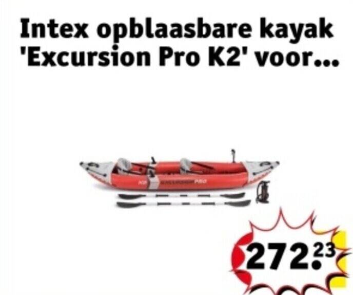 Intex opblaasbare kayak 'Excursion Pro K2' aanbieding bij Kruidvat