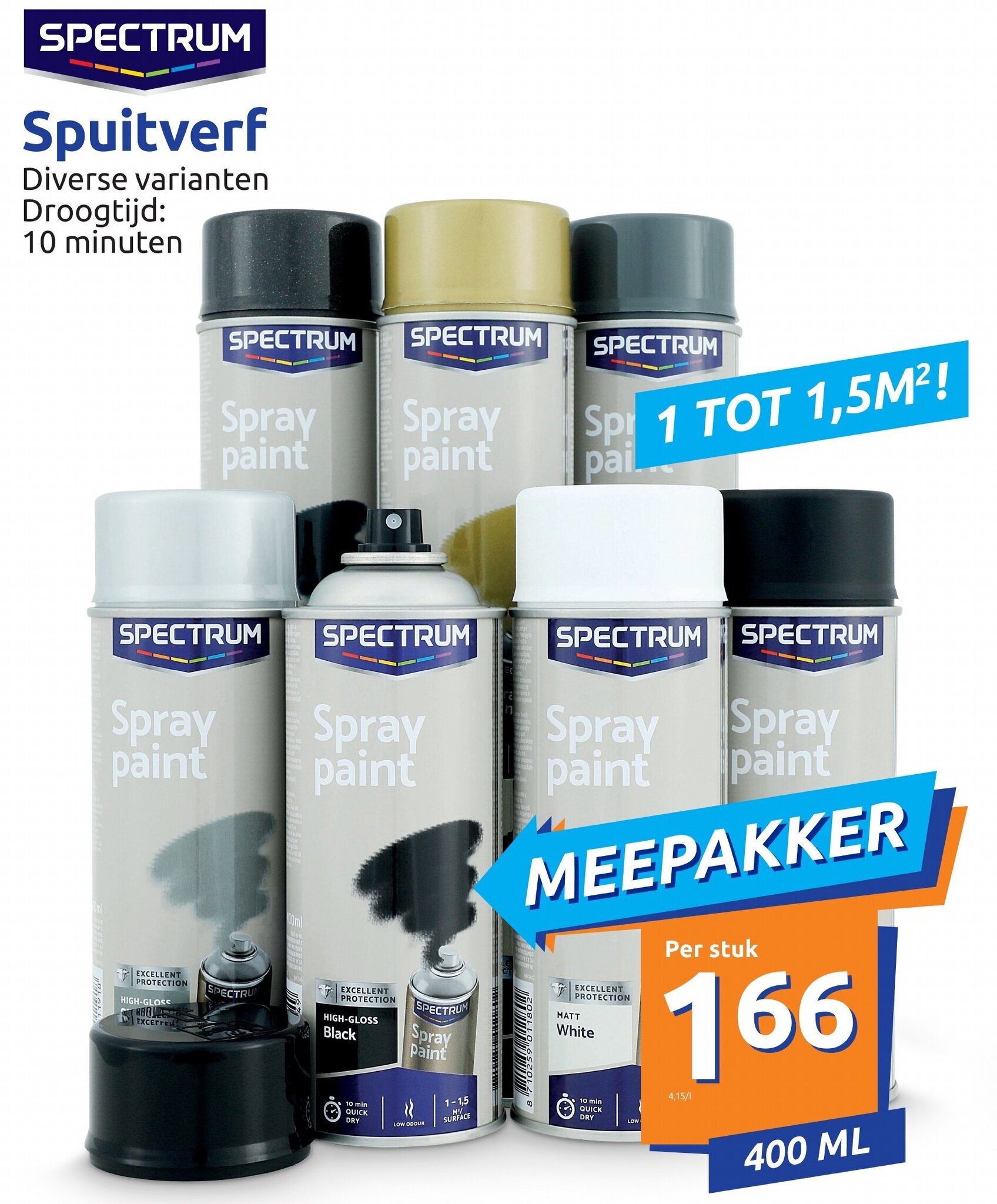 SPECTRUM Spuitverf 400 ml, stuck aanbieding bij Action