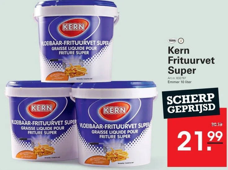Kern Frituurvet Super aanbieding bij Sligro