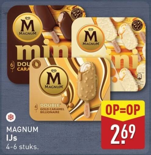Magnum Ijs 4-6 stuks aanbieding bij ALDI