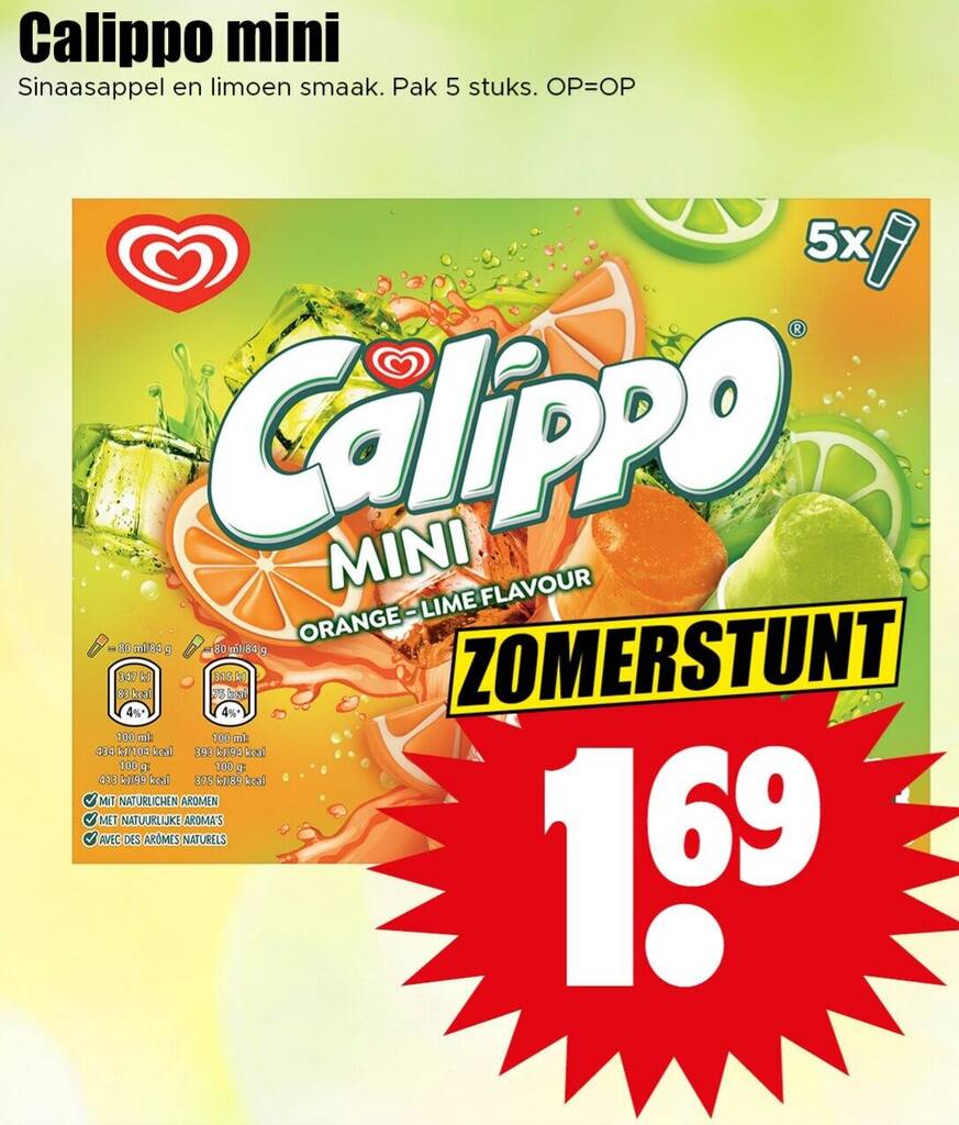 Calippo Mini aanbieding bij Dirk