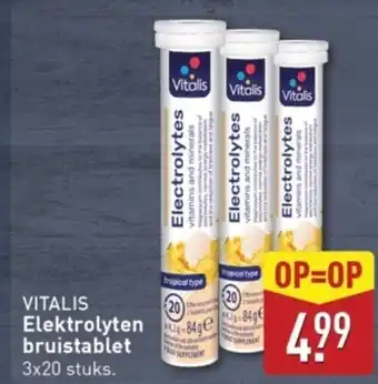 Vitalis Elektrolyten bruistablet 3x20 stuks aanbieding bij ALDI