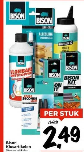 Bison Klusartikelen aanbieding bij Vomar Voordeelmarkt