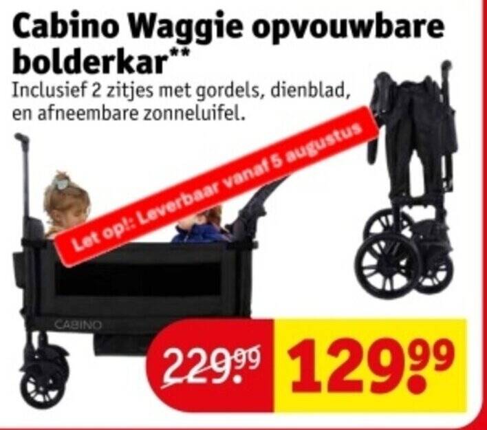 Cabino Waggie opvouwbare bolderkar aanbieding bij Kruidvat