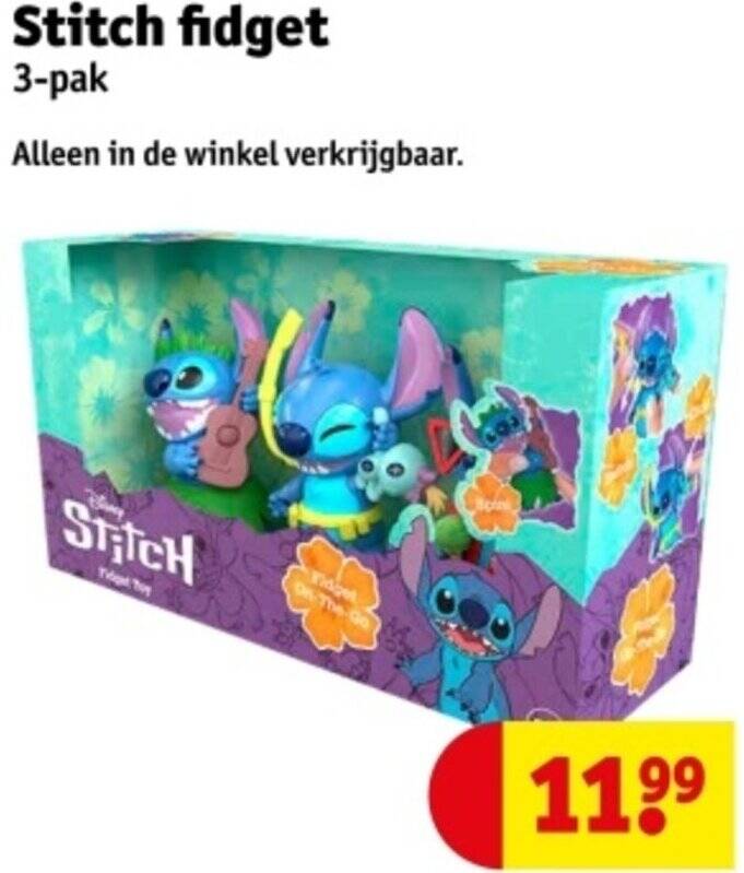 Stitch fidget aanbieding bij Kruidvat