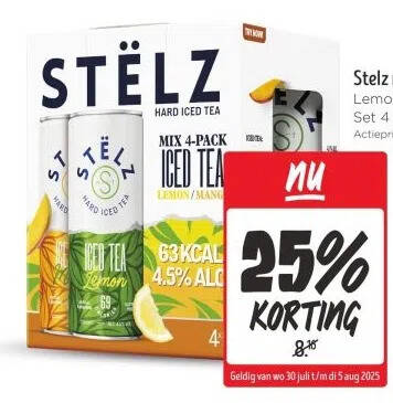 Stelz mixpack iced tea aanbieding bij Wibra