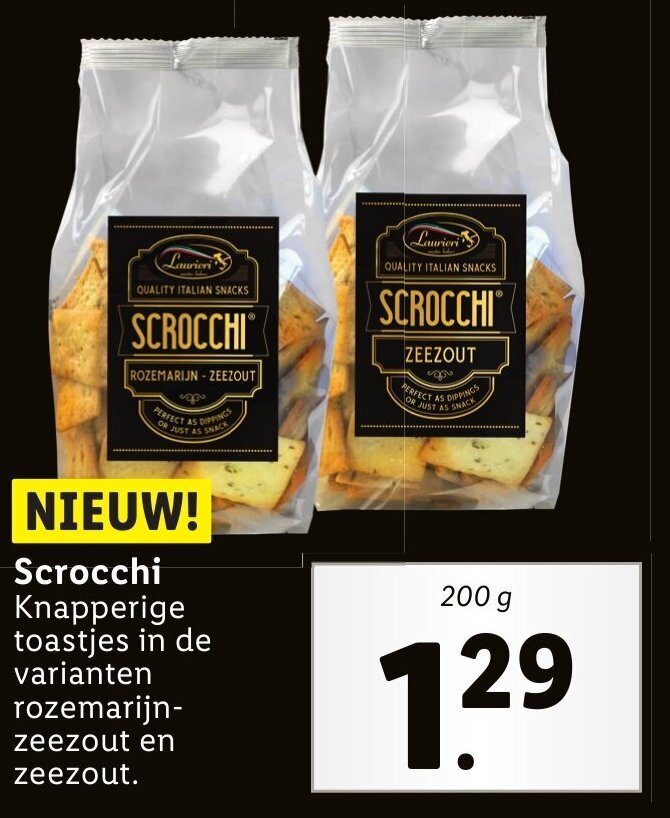 Laurieri Scrocchi 200g aanbieding bij Lidl