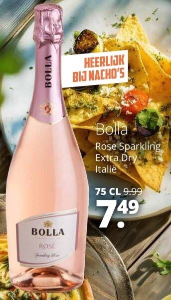 Bolla Rose Sparkling Extra Dry Italië 75 cl. aanbieding bij Mitra