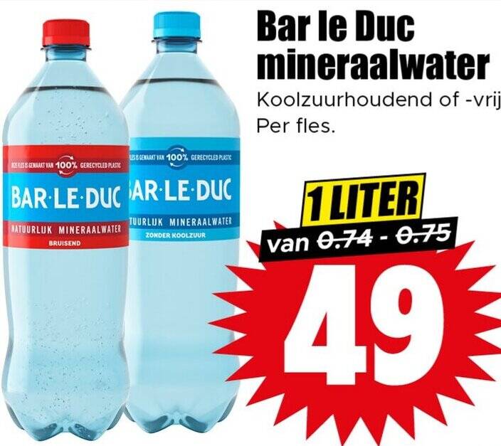 Bar le Duc mineraalwater aanbieding bij Dirk