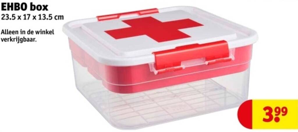 EHBO box 23.5 x 17 x 13.5 cm aanbieding bij Kruidvat