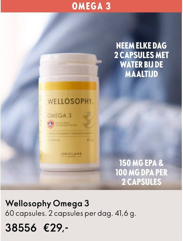 Wellosophy Omega 3 41.6 g aanbieding bij Oriflame
