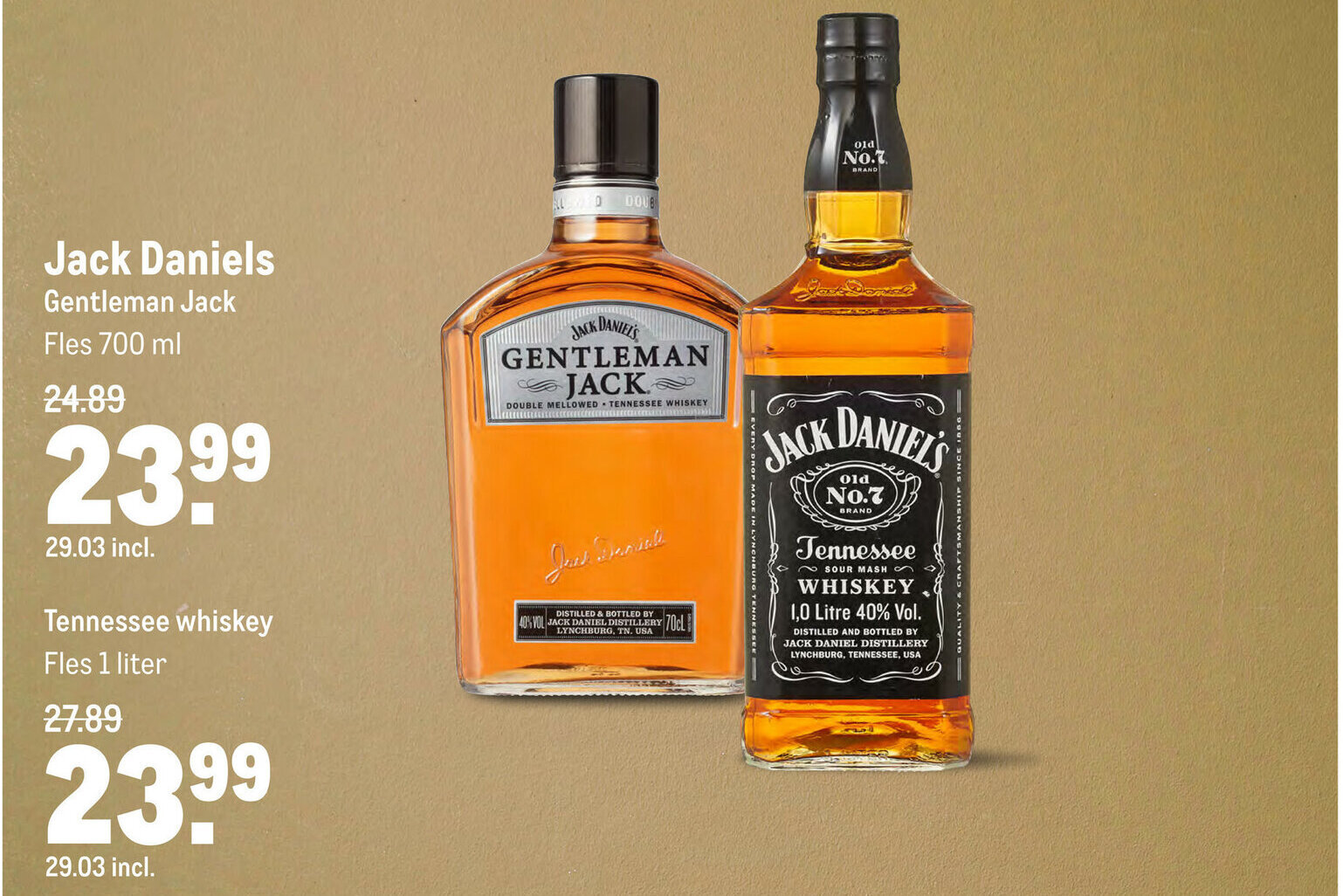 Jack Daniels 700ml aanbieding bij Makro
