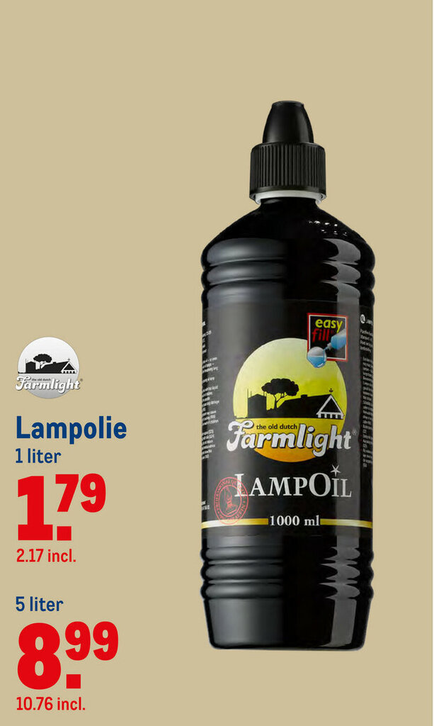Lampolie 1L aanbieding bij Makro