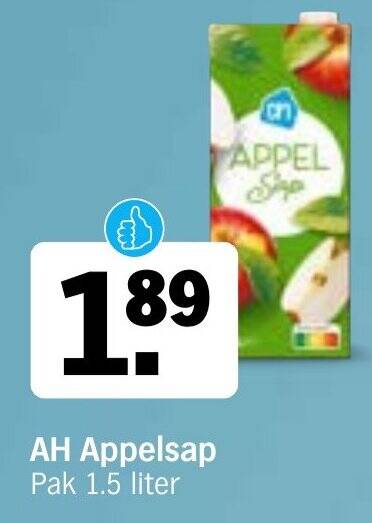 AH Appelsap 1,5 l aanbieding bij Albert Heijn