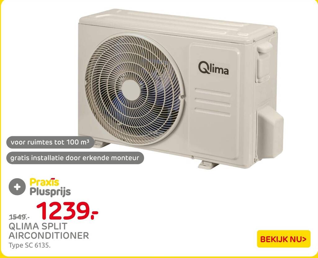Qlima split airconditioner aanbieding bij Praxis