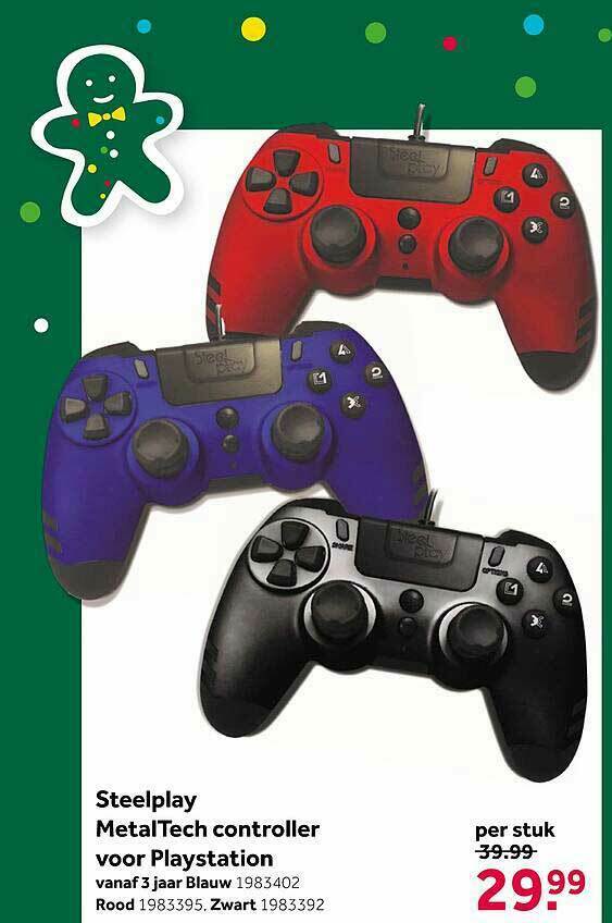 Steelplay MetalTech Controller Voor Playstation aanbieding bij Intertoys