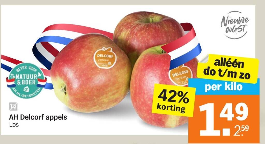 AH Delcorf appels aanbieding bij Albert Heijn