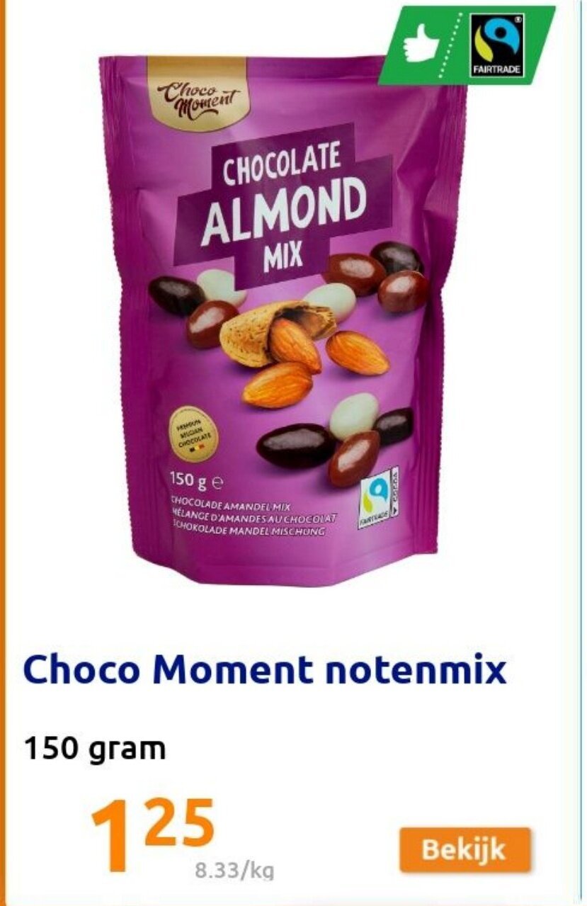 Choco Moment notenmix 150g aanbieding bij Action