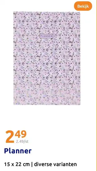 Planner 15 x 22 cm aanbieding bij Action