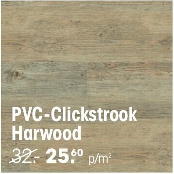 PVC-Clickstrook Harwood aanbieding bij Kwantum