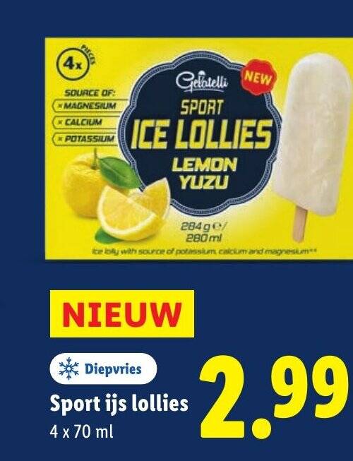 Sport ijs lollies 70 ml aanbieding bij Lidl