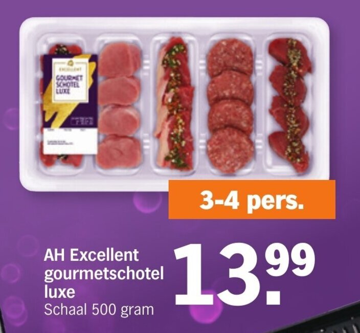 AH Excellent gourmetschotel luxe 500 gram aanbieding bij Albert Heijn