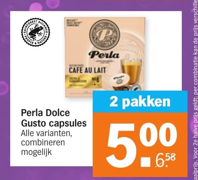 Perla Dolce Gusto capsules aanbieding bij Albert Heijn