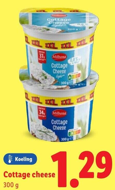 Cottage cheese 300 g aanbieding bij Lidl