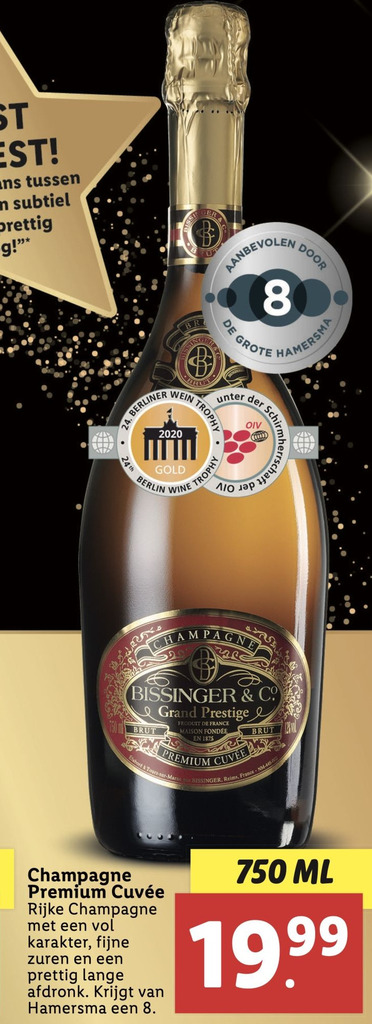 Champagne Premium Cuvée aanbieding bij Lidl