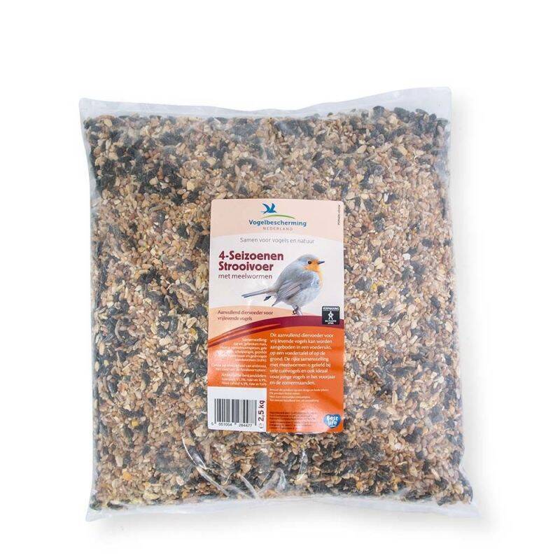 VBN 4-Seizoenen Strooivoer - met Meelwormen - Tuinvogelvoer - 2,5kg aanbieding bij Welkoop