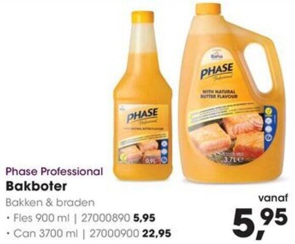 Phase Professional Bakboter 900 ml aanbieding bij HANOS